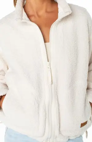 Roxy Wurlie Faux Shearling Zip Jacket