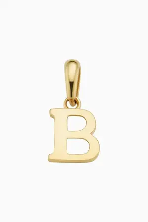 ORADINA 14k Gold Initial Pendant - Letter B