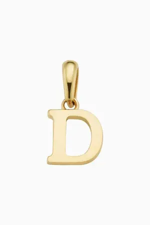 ORADINA 14k Gold Initial Pendant - Letter D