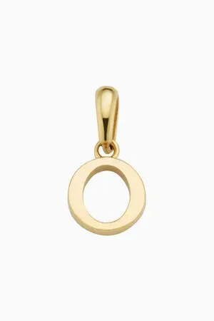 ORADINA 14k Gold Initial Pendant - Letter O