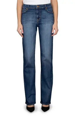 Fidelity Denim Cali High-rise Straight Leg Jeans - Fever