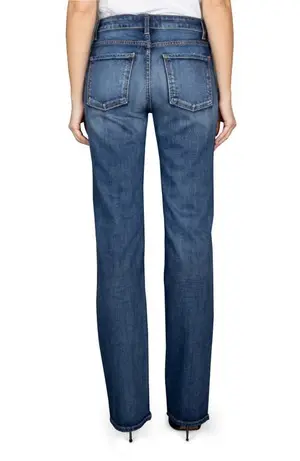 Fidelity Denim Cali High-rise Straight Leg Jeans - Fever