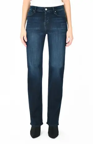 Fidelity Denim Cali High-rise Straight Leg Jeans - Madera Blue