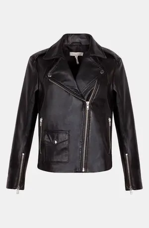Sandro Veinarde' Leather Moto Jacket