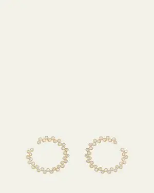 VILTIER 18k Yellow Clique Twist Diamond Hoop Earrings - Gold