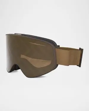 Fendi Ski Goggles - Shiny Dark Brown Brown Mirror