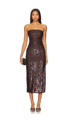 Heartloom Sequin Strapless Midi Dress