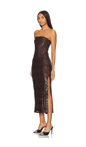 Heartloom Sequin Strapless Midi Dress