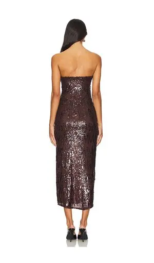 Heartloom Sequin Strapless Midi Dress