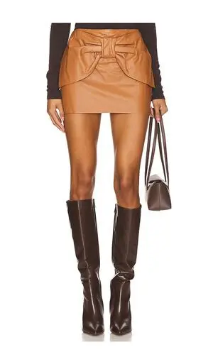 TACH Soleil Leather Mini Skirt