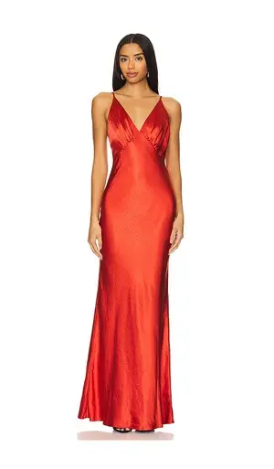 Red Satin Maxi Dresses