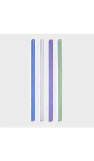 FAZEEK 4 Pack Opaque Straws In Blue