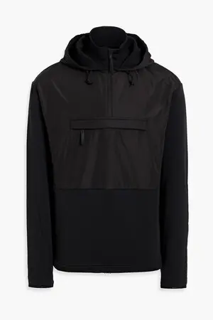 Aztech Mountain Hut Shell-paneled Fleece Hooded Jacket - Black