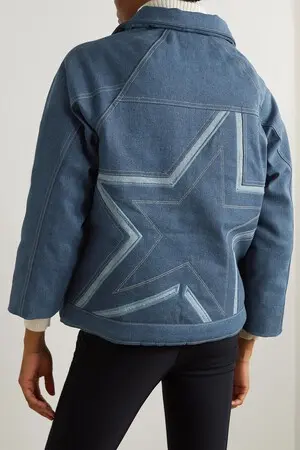Perfect Moment Corentine Embroidered Denim Jacket - Mid Denim