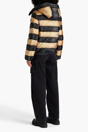 Goldbergh Dazzle Quilted Striped Down Ski Jacket