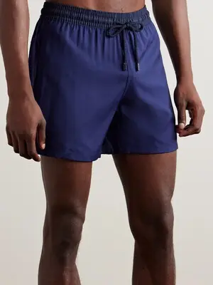 Vilebrequin Magnus Straight-leg Mid-length Wool Swim Shorts - Blue