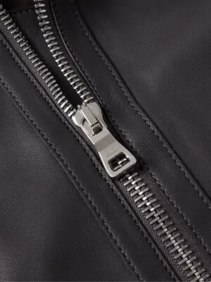 Mr P. Leather Blouson Jacket - Gray