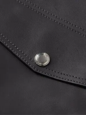 Mr P. Leather Blouson Jacket - Gray