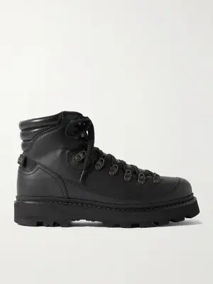 Moncler Peka Trek Leather Hiking Boots - Black