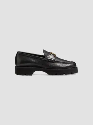 Valentino Garavani Vlogo Signature Buffalo Loafers - Black
