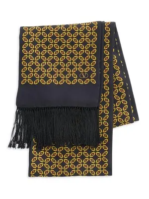 Valentino Garavani Chamber Silk Bandeau Scarf With Fringe - Multicolored