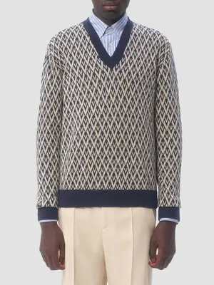 Valentino Garavani Wool Sweater With Toute La V Jacquard Pattern