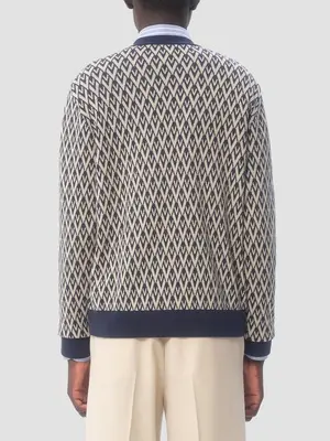 Valentino Garavani Wool Sweater With Toute La V Jacquard Pattern
