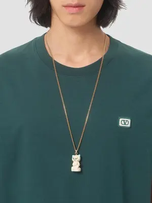 Valentino Garavani Cotton T-shirt With Vlogo Patch - Dark Green
