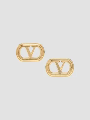 Valentino Garavani Ovalette Metal Earrings - Gold