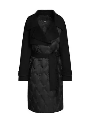 Rudsak Zoe Quilted Double-breasted Trench Coat