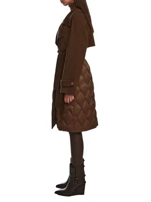 Rudsak Zoe Quilted Double-breasted Trench Coat