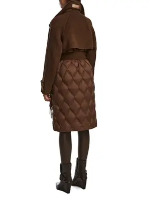 Rudsak Zoe Quilted Double-breasted Trench Coat