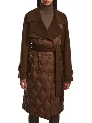 Rudsak Zoe Quilted Double-breasted Trench Coat