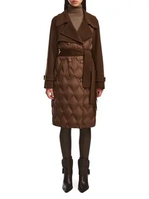 Rudsak Zoe Quilted Double-breasted Trench Coat
