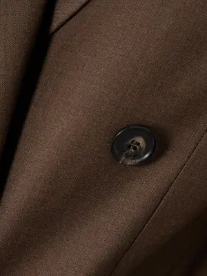 Loro Piana Oversized Double-breasted Virgin Wool Blazer - Brown