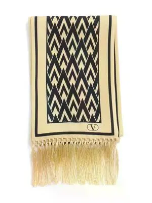 Valentino Garavani Toute La V Silk Scarf - Neutrals