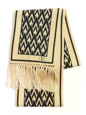 Valentino Garavani Toute La V Silk Scarf - Neutrals