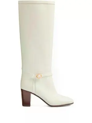 Valentino Garavani 75mm Pattie Leather Boots - Neutrals