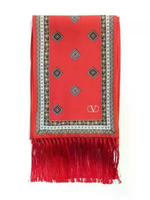 Valentino Garavani Chamber Silk Scarf - Red