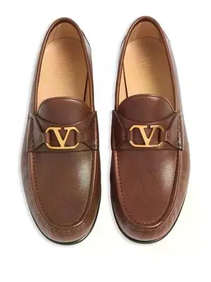 Valentino Garavani Vlogo Signature Loafers - Brown