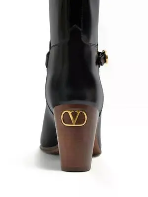 Valentino Garavani 75mm Pattie Leather Boots - Black