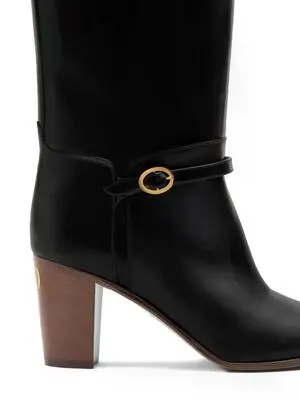 Valentino Garavani 75mm Pattie Leather Boots - Black