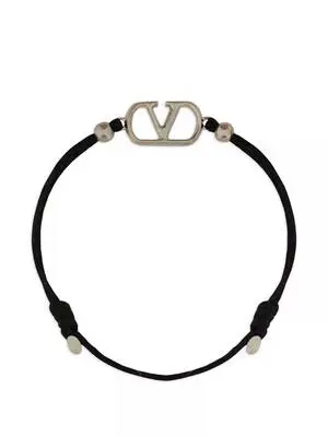 Valentino Garavani Vlogo Signature Cotton Bracelet - Black