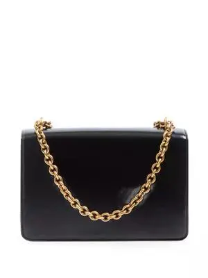 Valentino Garavani Vain Shoulder Bag In Shiny Calfskin - Black