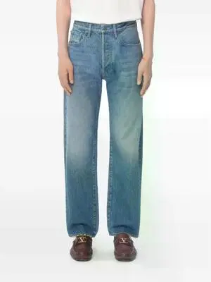 Valentino Garavani Logo-patch Jeans - Blue