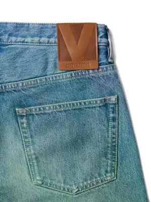 Valentino Garavani Logo-patch Jeans - Blue