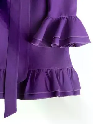 Valentino Garavani Crepe Couture Mini Dress - Purple