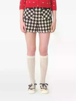Valentino Garavani Damier Light Tweed Shorts - Neutrals