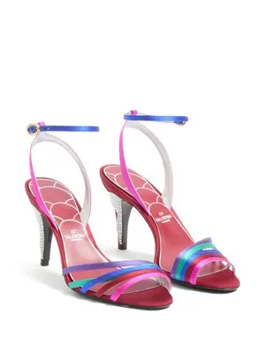 Valentino Garavani Ladycrush Satin Sandals - Pink