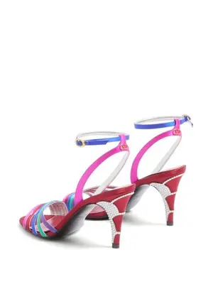 Valentino Garavani Ladycrush Satin Sandals - Pink